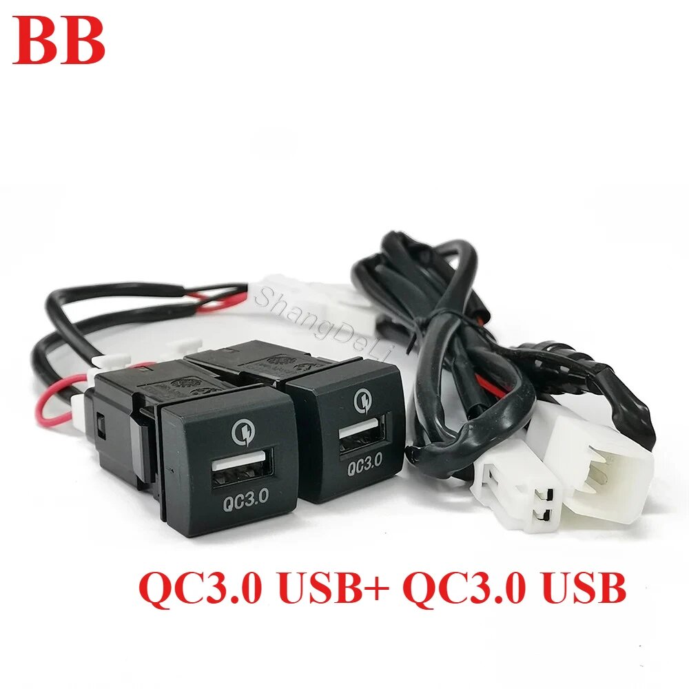 Подходит для Toyota PRADO 2018-2022: Автомобильное зарядное устройство QC3.0 USB и интерфейс для зарядки телефона Type-C PD