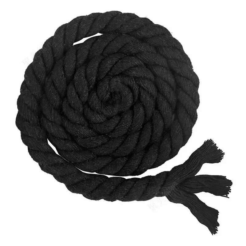 Хлопковые плетеные шнуры Meetee 5-20 мм Черный, 20mm-2Meters, Black