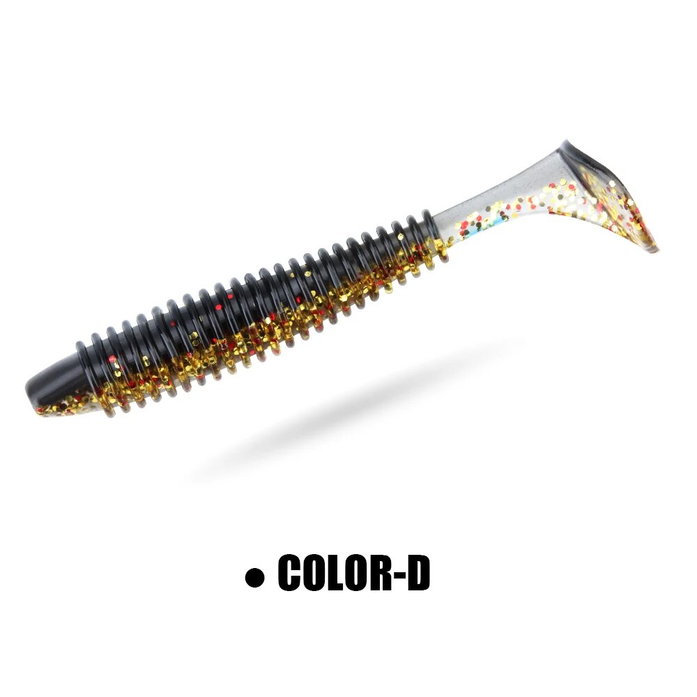 Spinpoler Soft Lure Ribbed Shads 3шт. Color-D