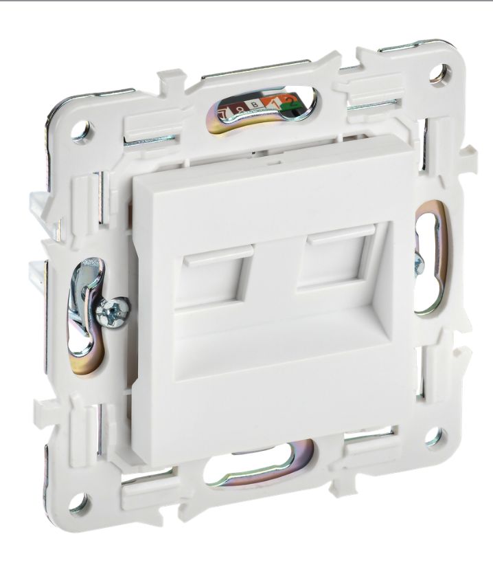 SKANDY розетка компьютерная 2-ая RJ45 кат.5E SK-K03W арктический белый IEK