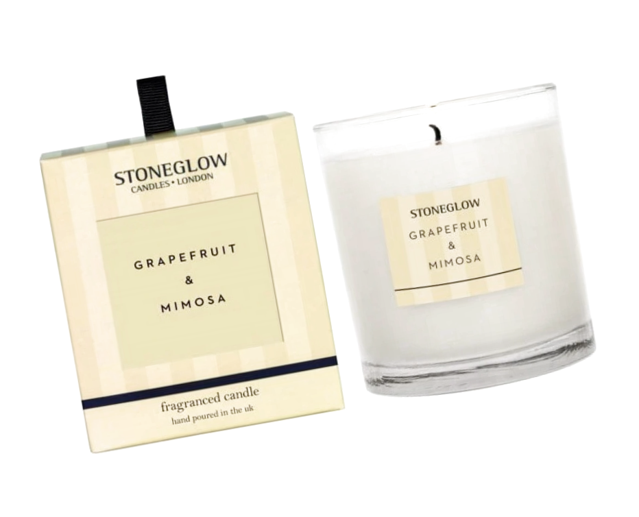 Стоунглоу Грейпфрут энд Мимоза ароматическая свеча 300 гр для дома - Stoneglow Grapefruit and Mimosa
