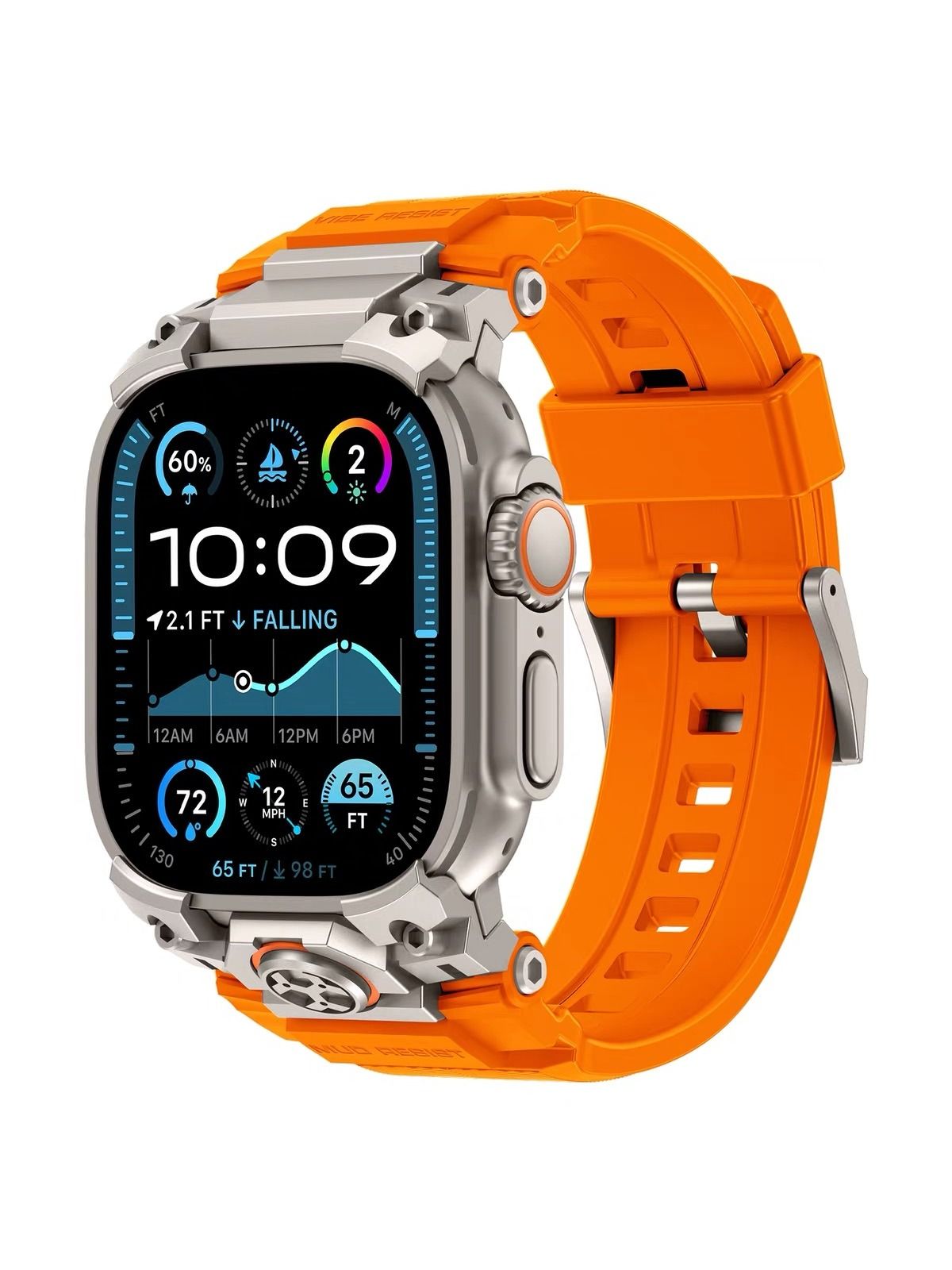 Каучуковый ремешок для Apple Watch Ultra 49 mm Resist Orange