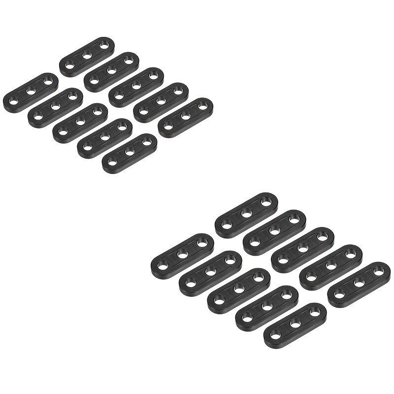 Пластиковые регуляторы натяжения веревки для палатки с 3 отверстиями и пряжкой, 20 шт, черные