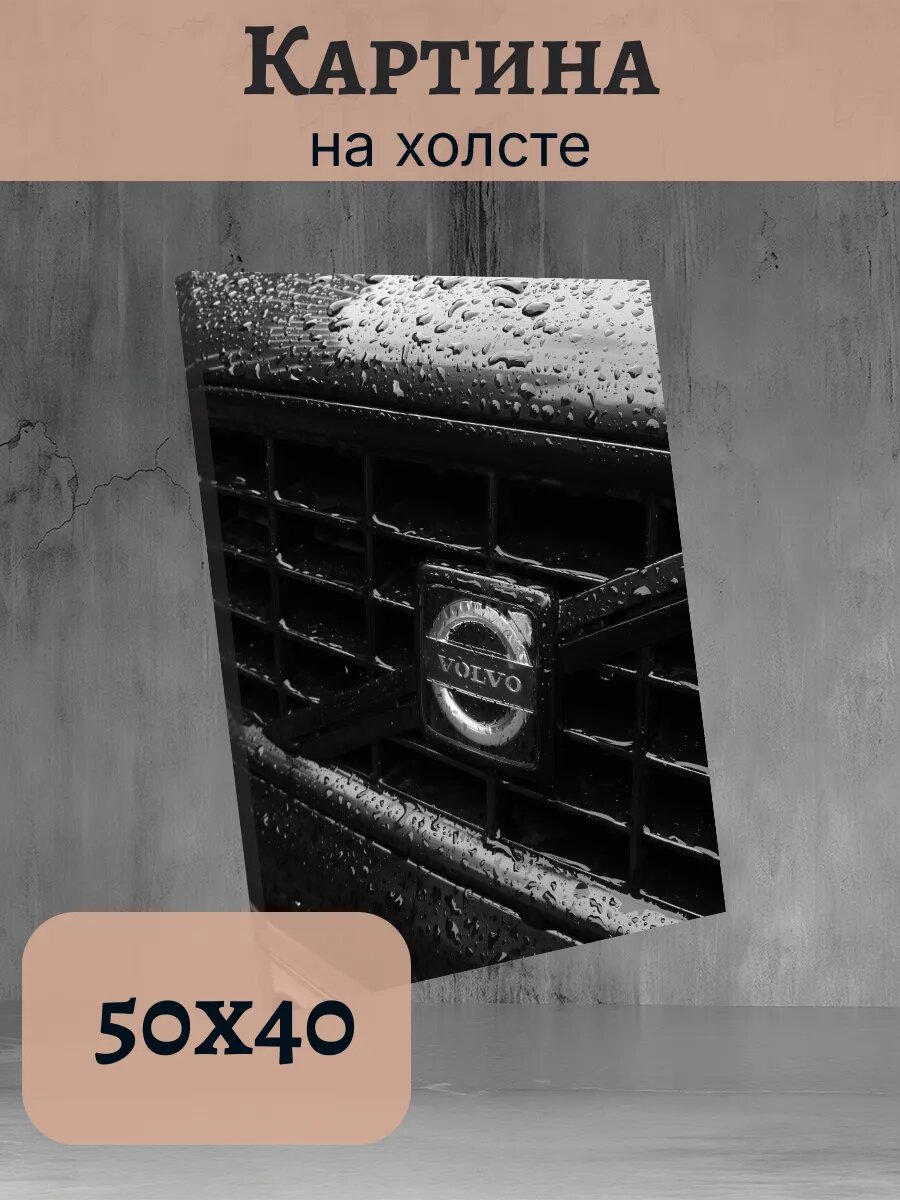 Картина 40х50 Логотип Вольво Volvo Автомобиль Эстетика