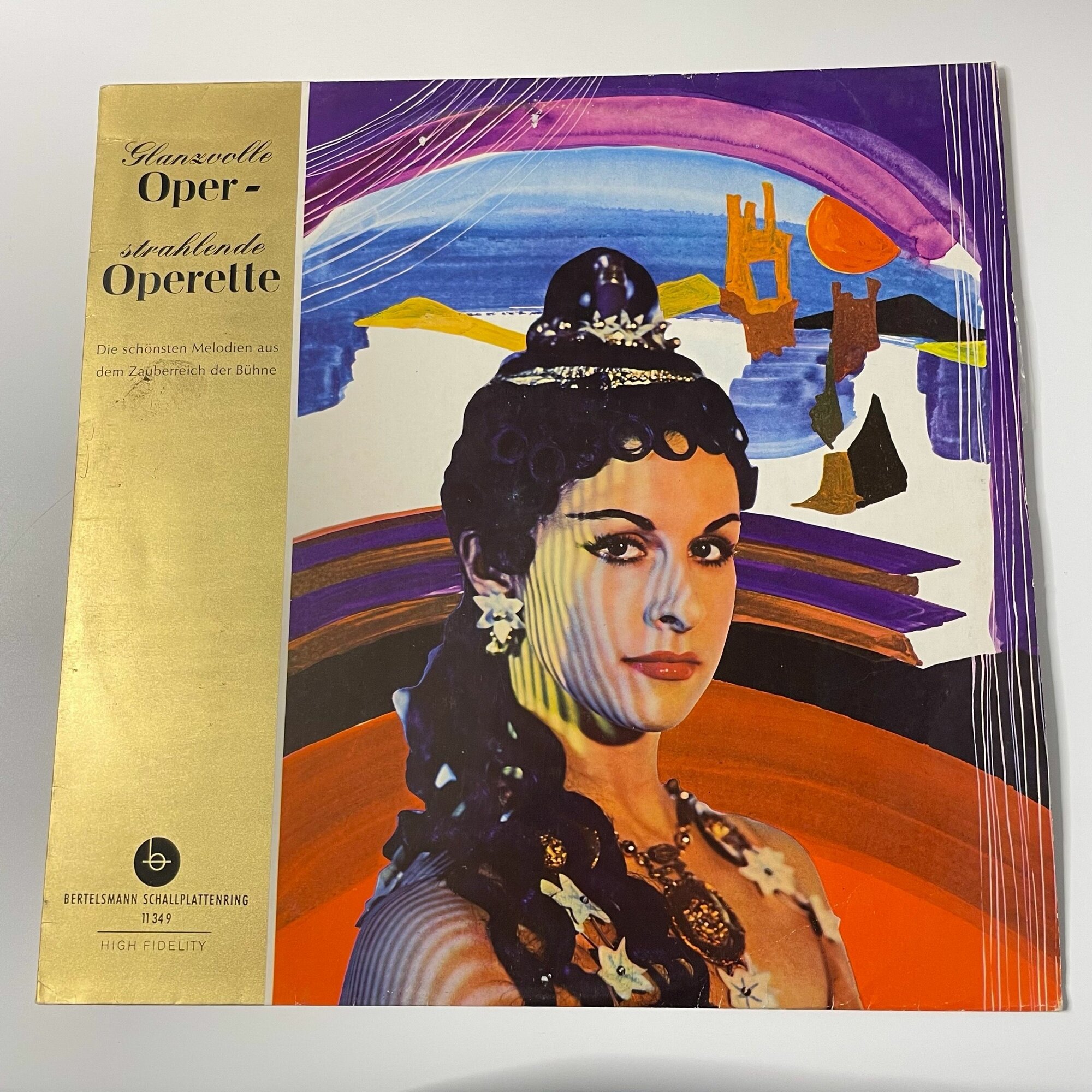 Винтажная виниловая пластинка LP Сборник Опер и Оперетт Glanzvolle Oper Strahlende Operette (Германия 1960)