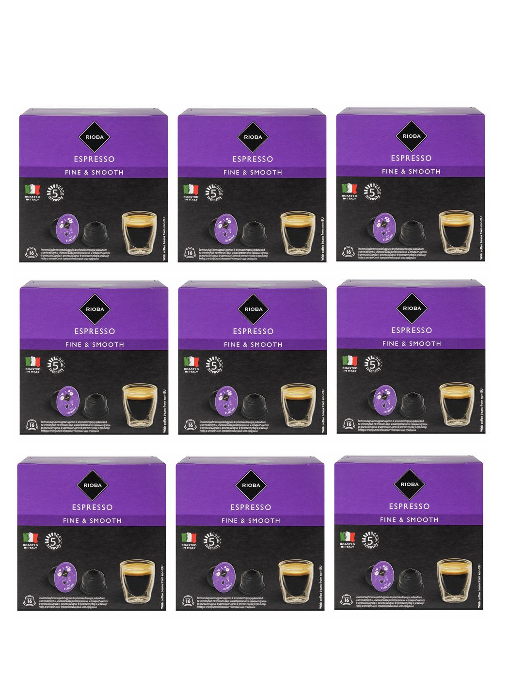 Rioba Кофе в капсулах Dolce Gusto Espresso 16 шт, 112 гр, 9 уп