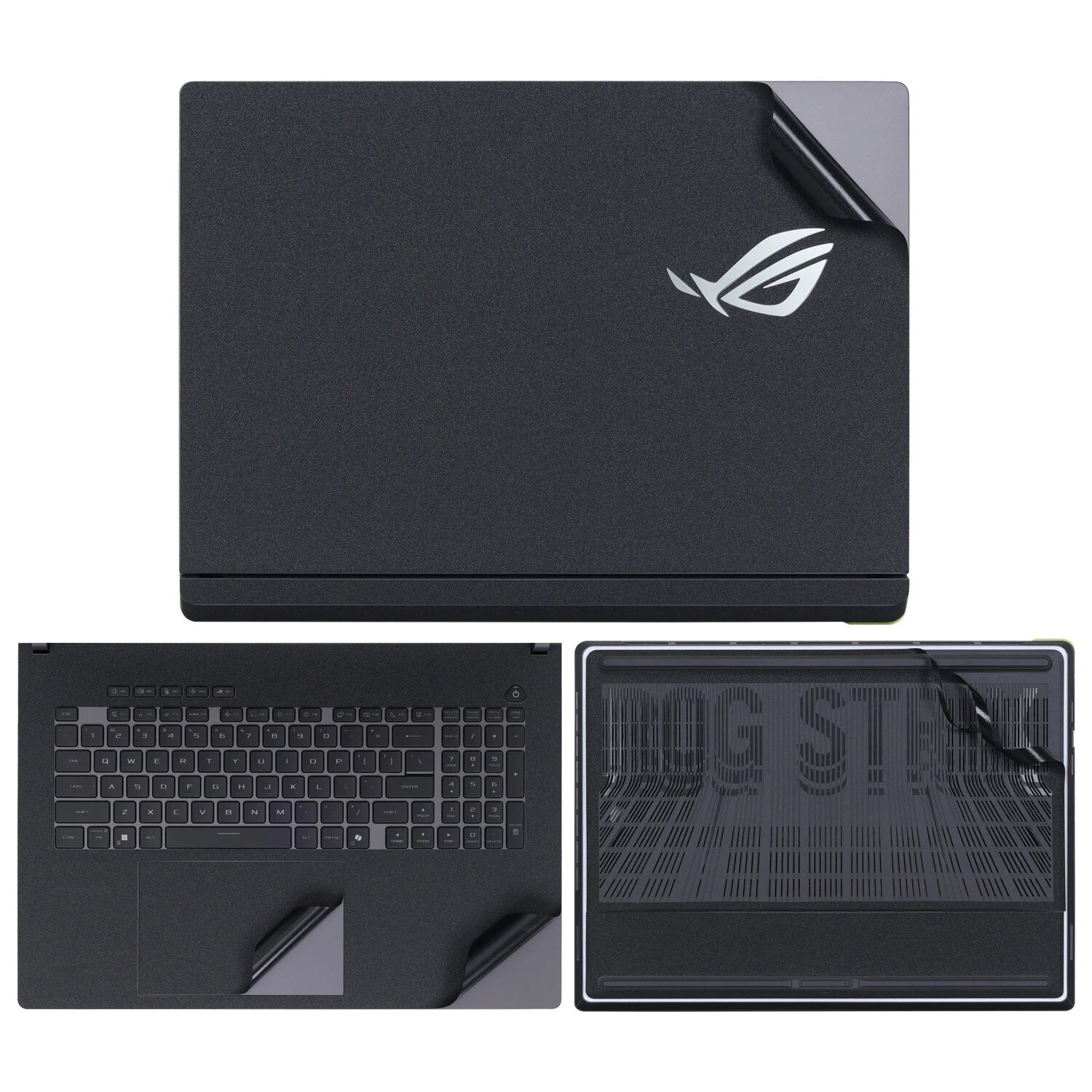 Виниловые наклейки для ноутбуков ASUS ROG Strix SCAR 18 G835LXG и ROG For ASUS G815L, glitter black