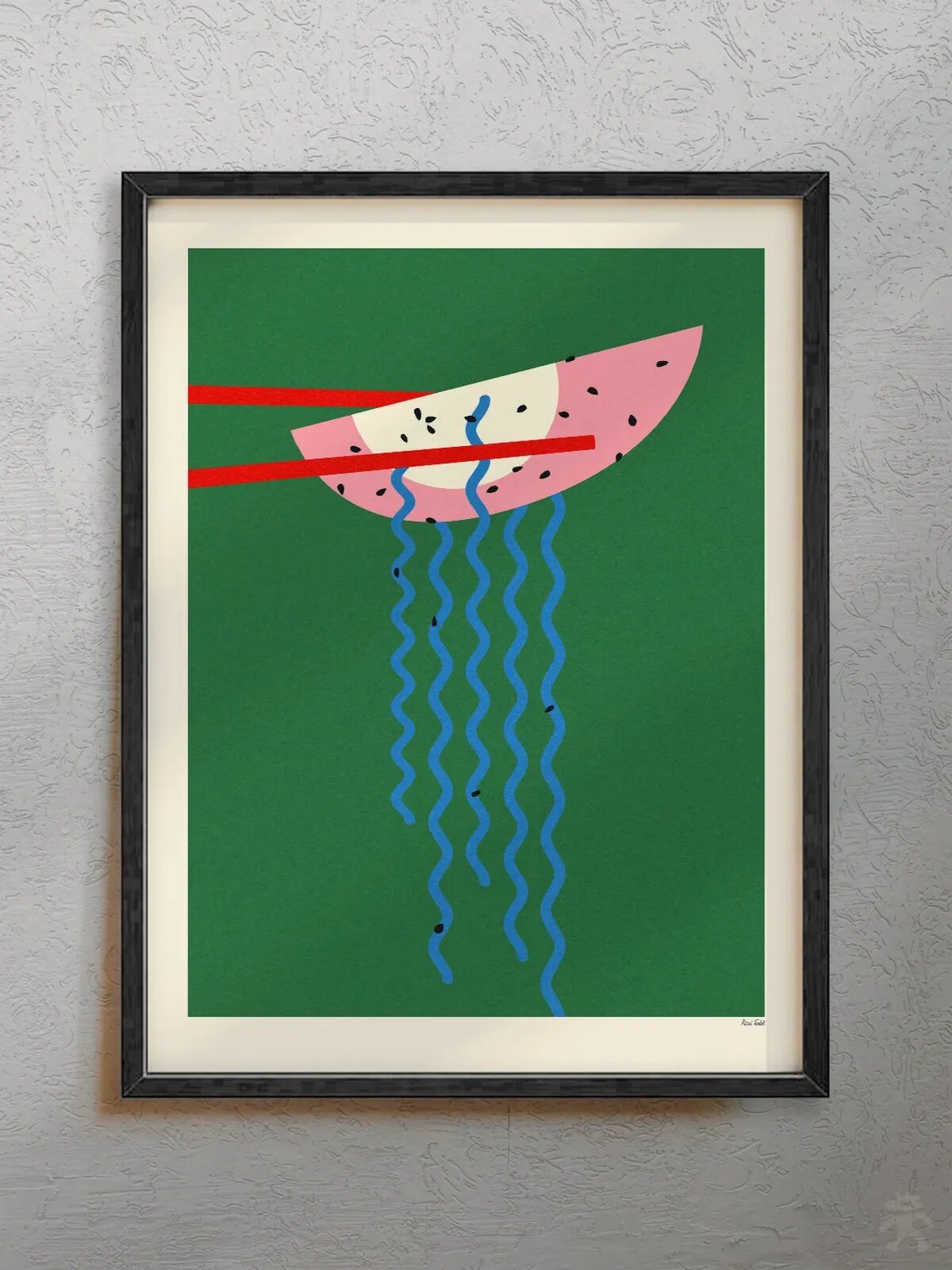 Интерьерный постер "Hollywood Ramen" в стиле pinterest, формата 30x40 см.