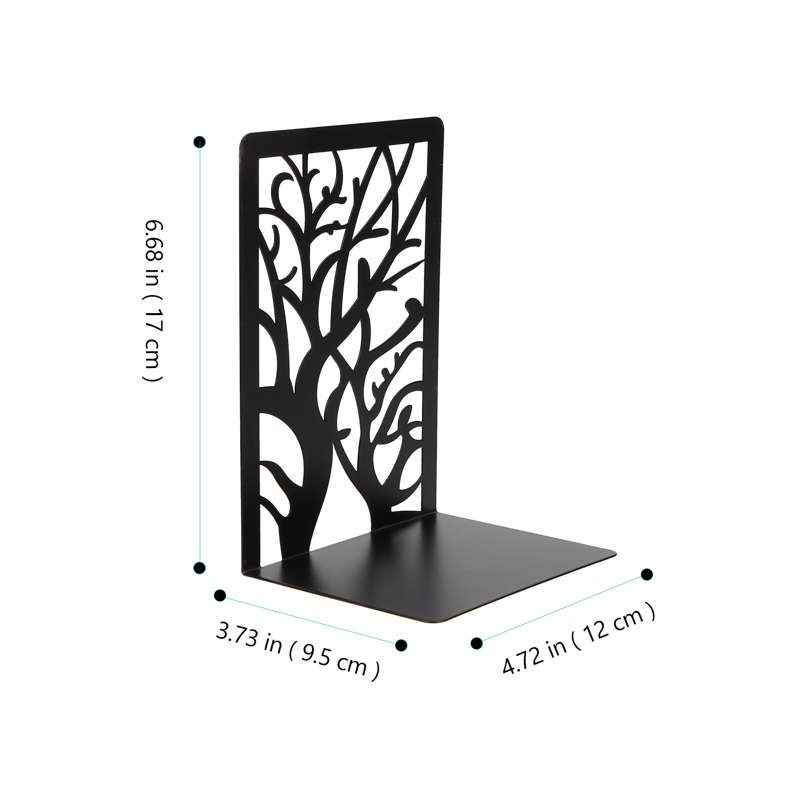 Держатели Для Книг Из Металла 2 Штуки Чёрного Цвета 17x12Cm Декоративные Подставки Для Книг И Органайзеров