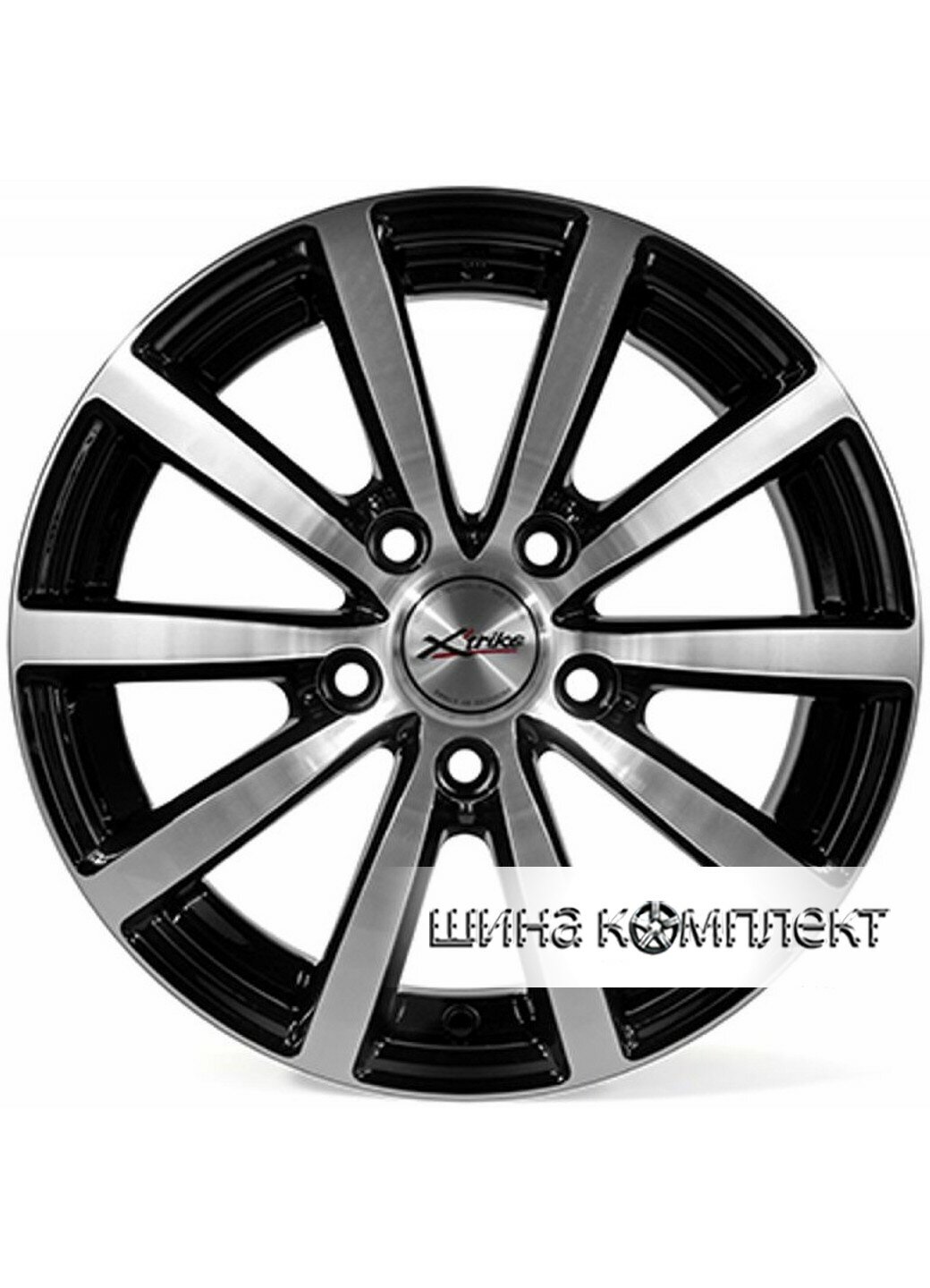 Колесный диск X-trike X-115 6x15 5x100 ET38 57,1 BK/FP литой для автомобиля