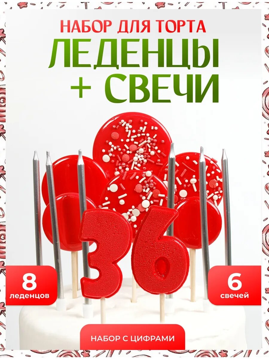 Леденцы на торт. Цифра 36