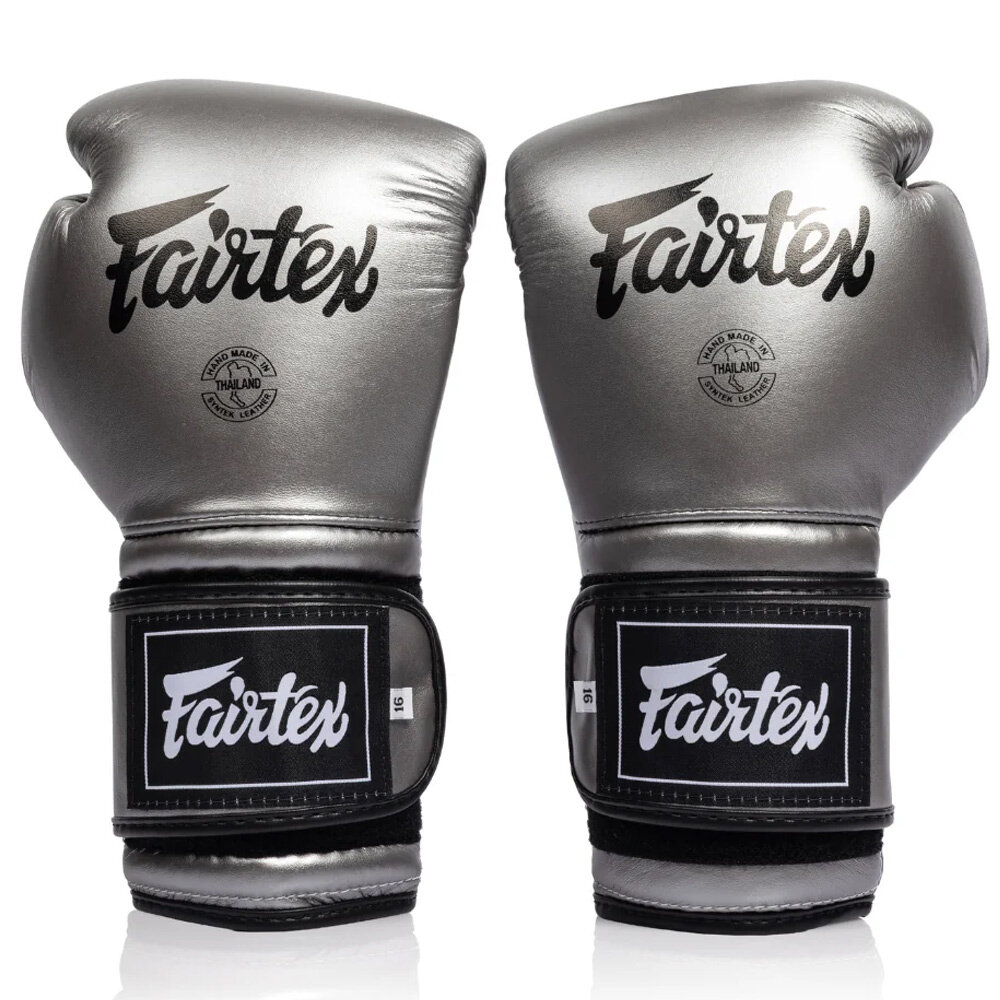 Боксерские перчатки Fairtex BGV9C-PLUS gun metallic 10oz
