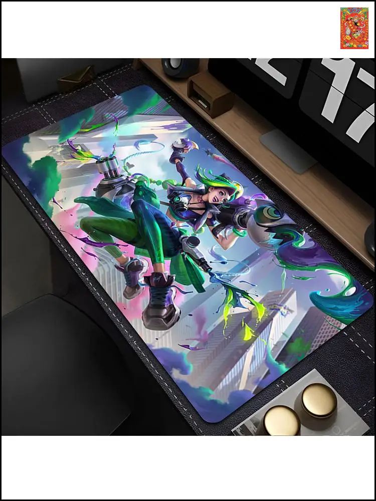 Jinx Коврик для мыши XXL светло-зеленый, игровой коврик большого размера для компьютера и ноутбука