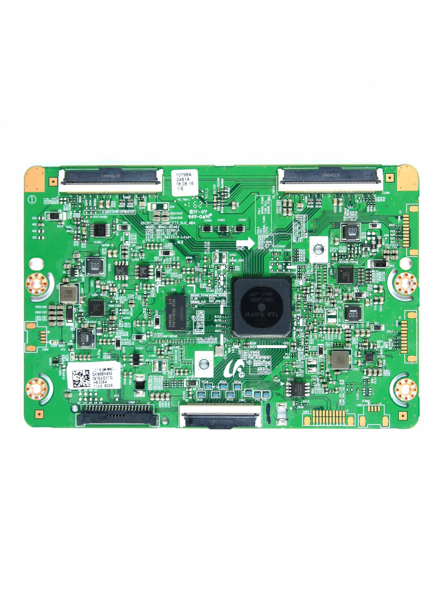 Плата T-CON BN41-02481A / BN95-10798A / LSF490HN02-L / 2016Y_SDC_HAWK_FTS_MJC_MB4 для телевизора Samsung UE49K6550AU