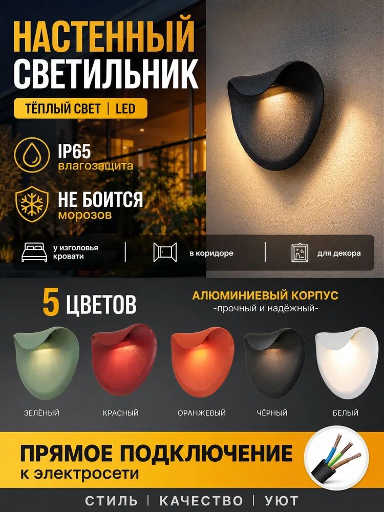 Настенно-потолочный светильник, LED, 10 Вт