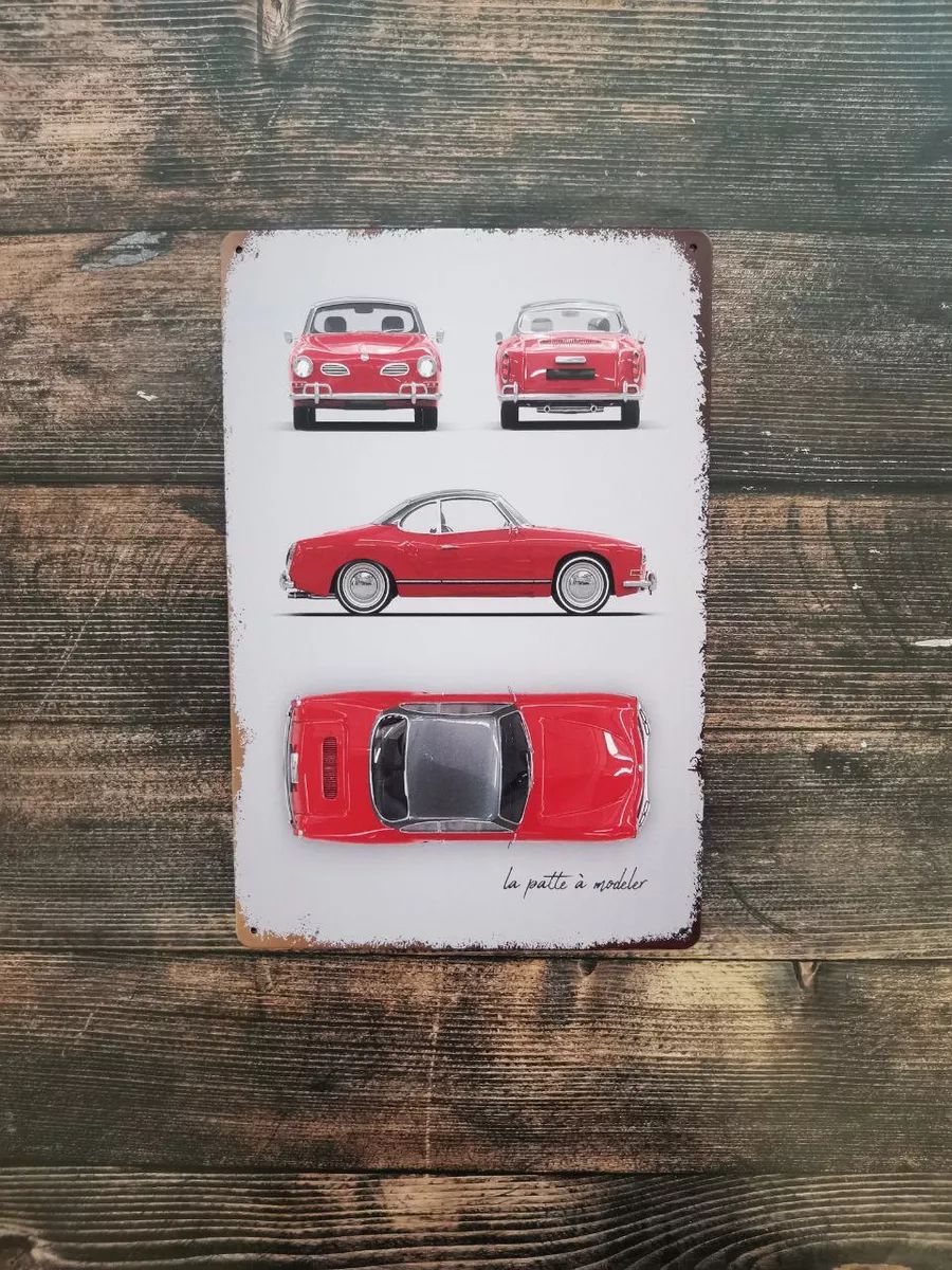 Декор на стену табличка металлическая VW Volkswagen Karmann