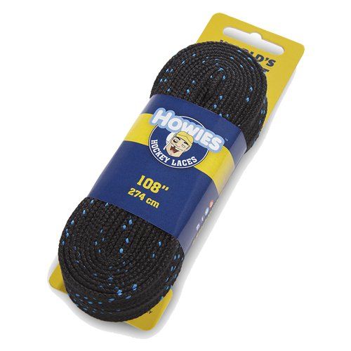Шнурки хоккейные Howies профессиональные без пропитки чёрные (72"/182 см) (NS)