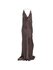 Платье THE ANDAMANE Cowl-neck backless maxi dress, размер 40, brown
