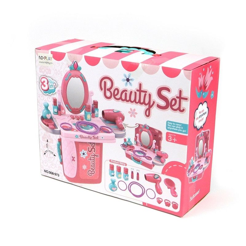 Салон красоты детский ND Play Игровой набор, в чемодане (FW-661140)