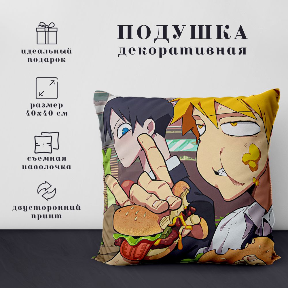 Подушка декоративная - аниме Человек-бензопила (Chainsaw Man)