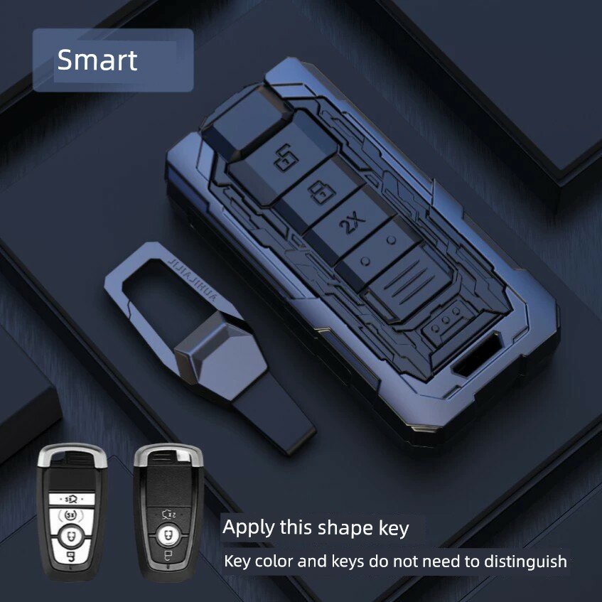 Ключевой чехол Ford для Mondeo, Edge, Explorer, Kuga, Everest, Focus, F-150 2023 - Черный Рыцарь металлический клип