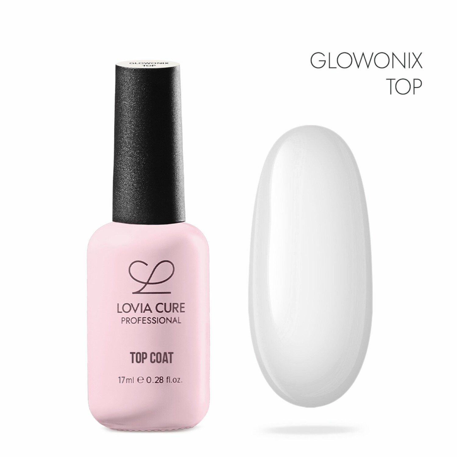 Топ суперглянец без липкого слоя LOVIA CURE Top Glowonix 17 мл