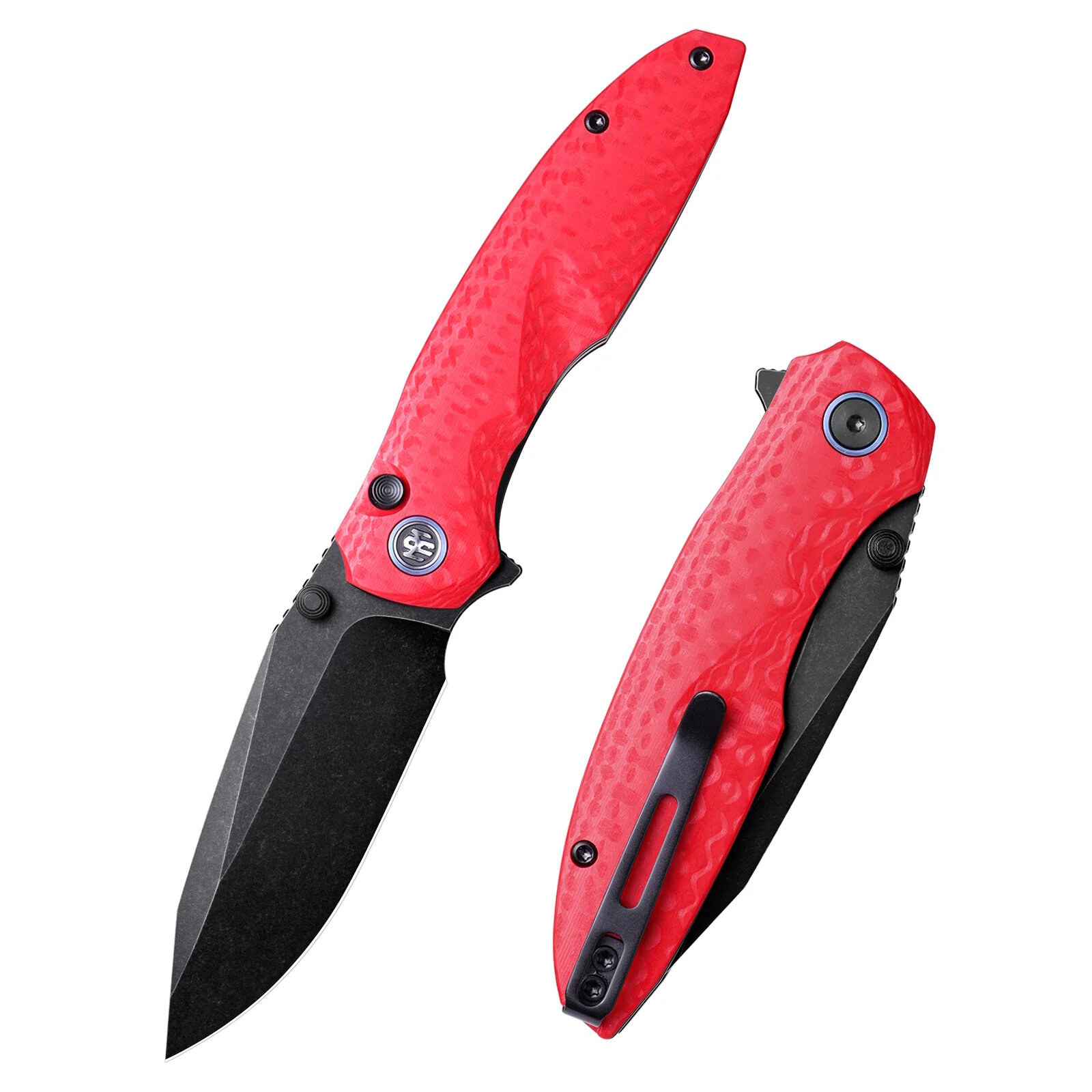 Складной нож Remette Cool Whale, сталь 14C28N, рукоять G10, красный