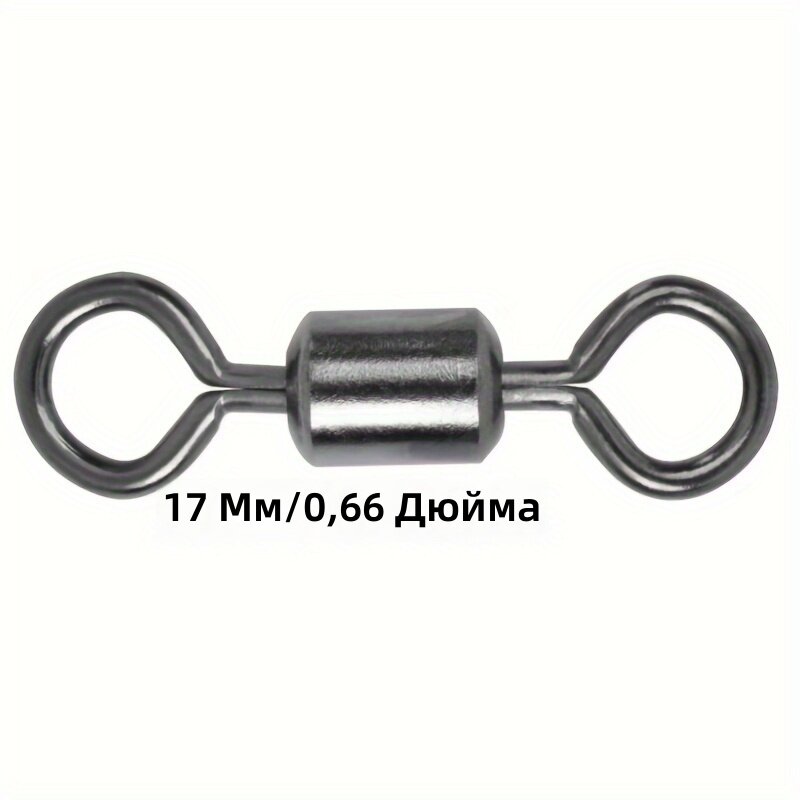 Вертлюжки рыболовные с защелкой, 100 шт, нержавеющая сталь, модель 2#, для морской и пресноводной рыбалки