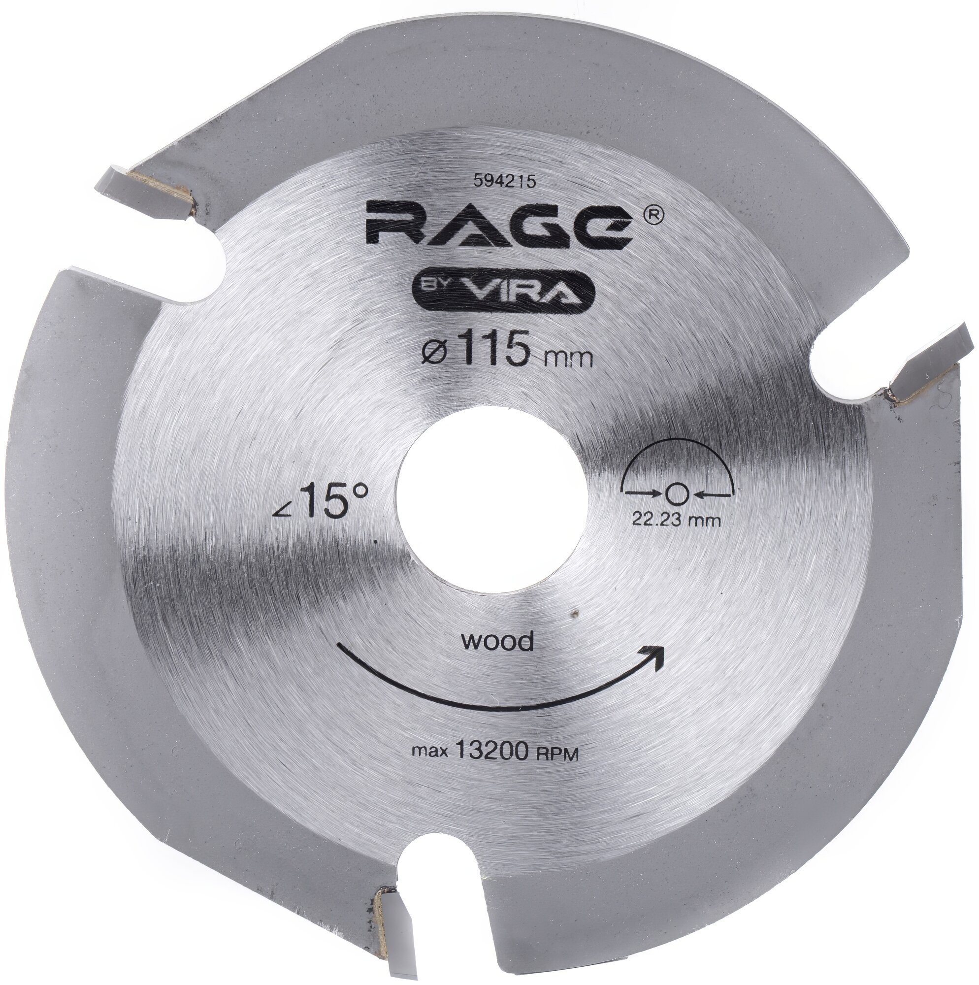 Диск пильный по дереву Rage by Vira 3Т 115x22.2x4 мм