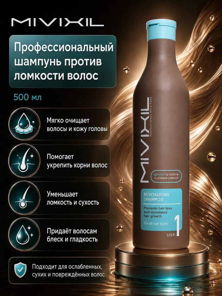 Шампунь для роста волос MIVIXIL питательный и укрепляющий 500мл