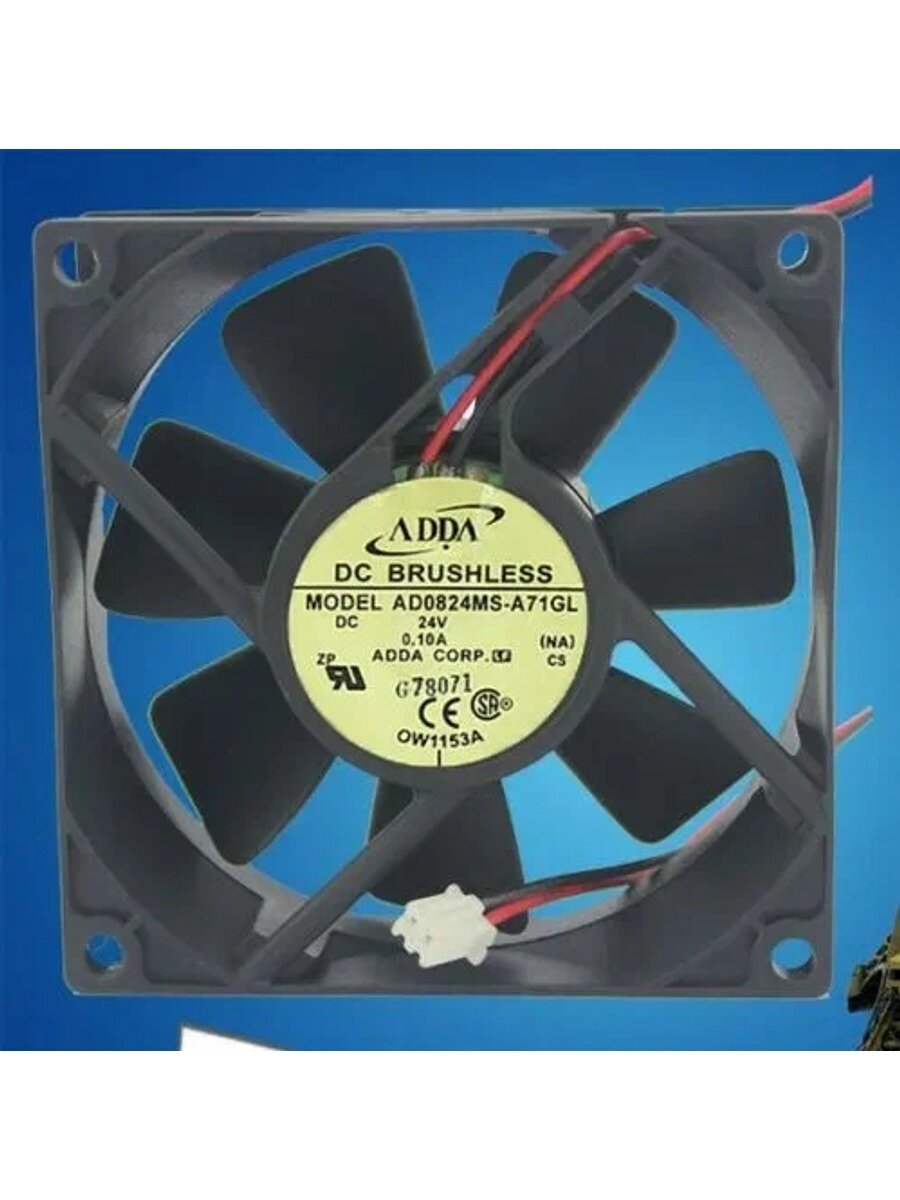 ADDA AD0824MS-A71GL 8025 8 см DC24V 0.10A 2-контактный бесшумный инверторный вентилятор