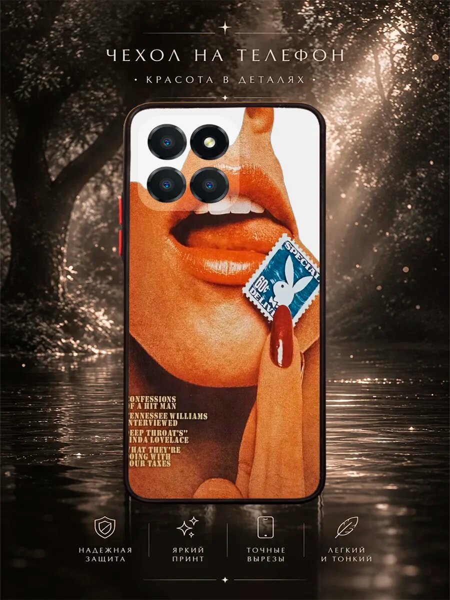 Матовый чехол на Honor X6 Ретро Playboy У2К