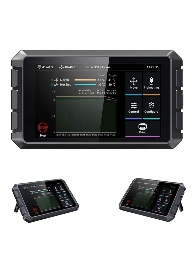 Смарт-планшет Creality Sonic Pad с 7-дюймовым сенсорным экраном и 3D-печатью на базе встроенного ПО Klipper с более высокой скоростью печати для 3D-принтера Creality Ender 3 Pro/Ender 3 V2/Ender 3 S1