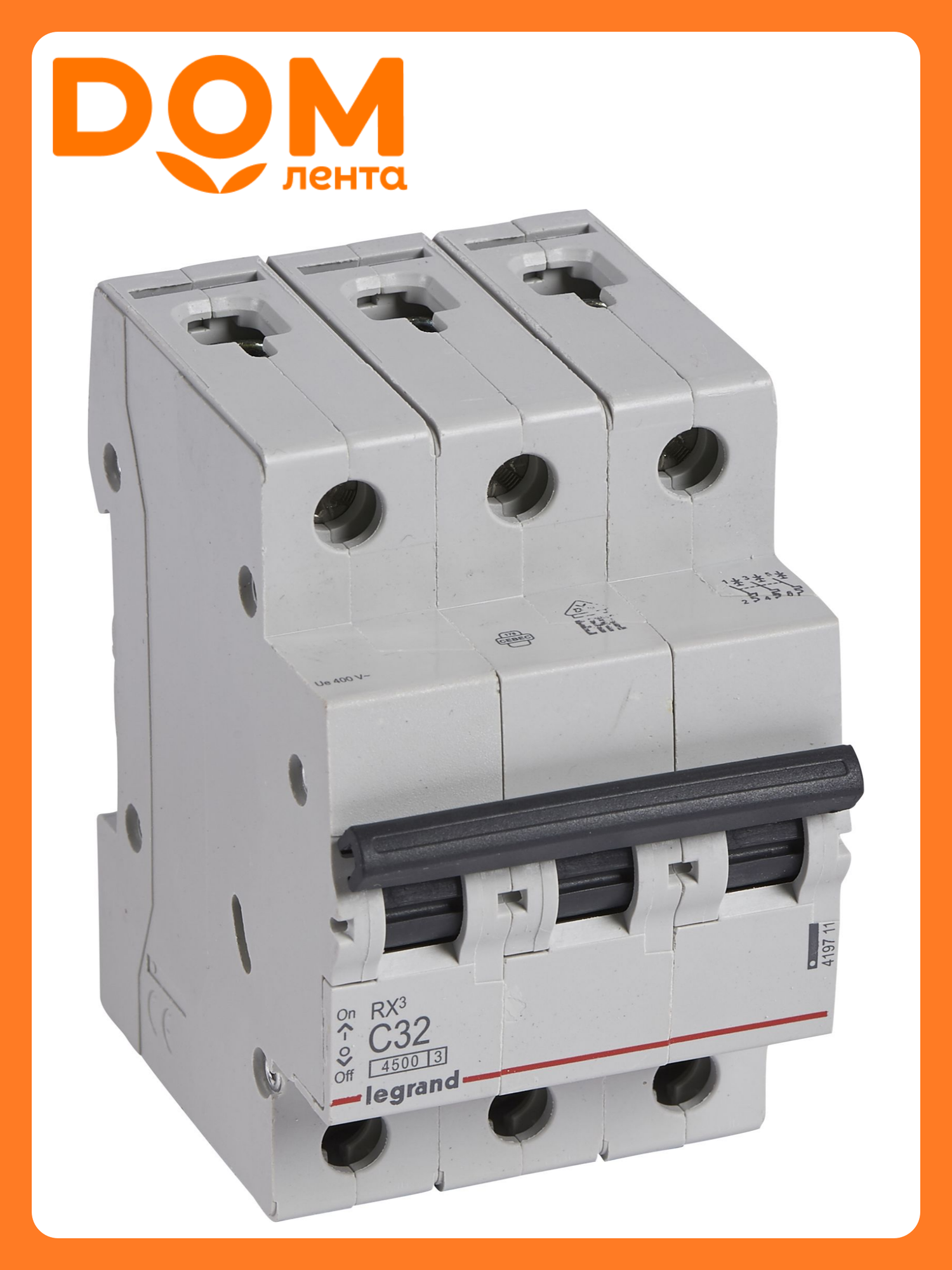 Автоматический выключатель Legrand RX3 3Р С32А 4,5кА