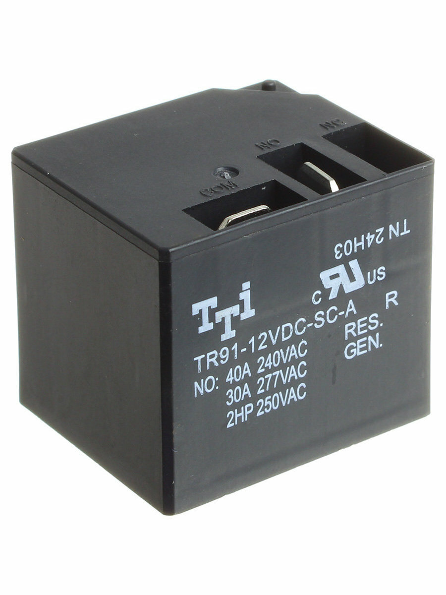 Реле 12В, 1 группа 40А 240В AC TTi TR91-12VDC-SC-A R SPST-NO