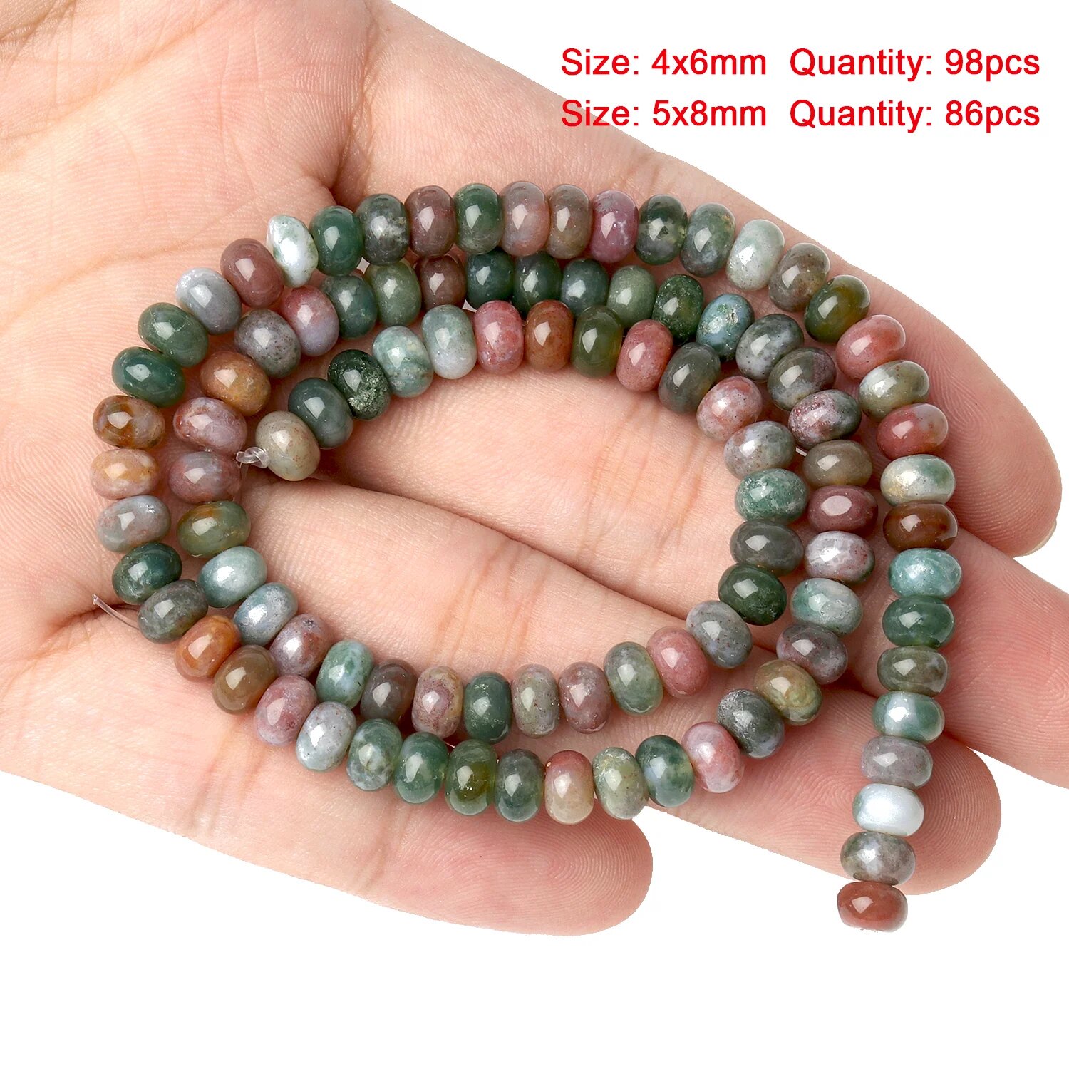 Бусины из агата TTUIJI разных размеров Изумрудный, type16-5x8mm