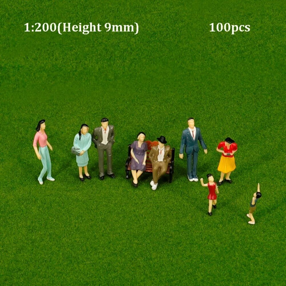 Фигурки людей 1:200 (9мм), 100шт, Цвет: 1-200
