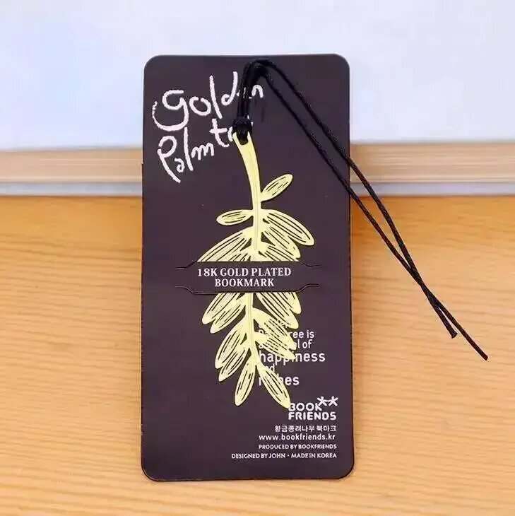 Закладка для книг Gold Palm Tree 18K, черная