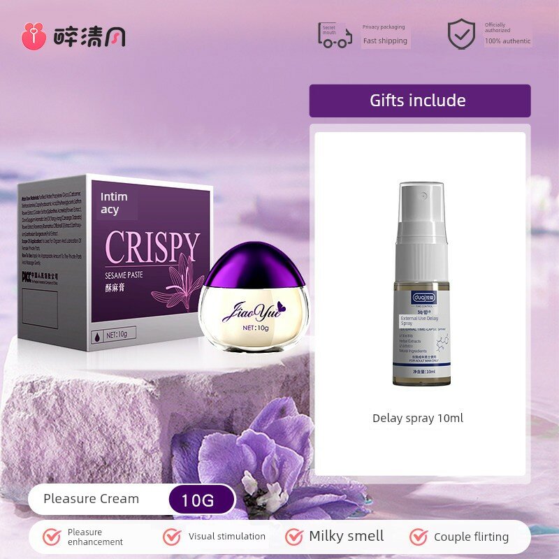 Jiaoyue Tingle Balm 10g с 10мл спреем для продления удовольствия и насыщенности