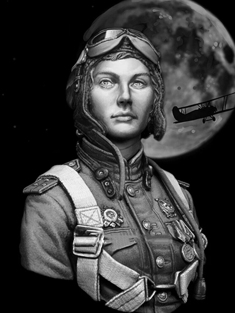 Неокрашенный набор для сборки фигурки советского солдата KIMERA NIGHT WITCHES 1/10