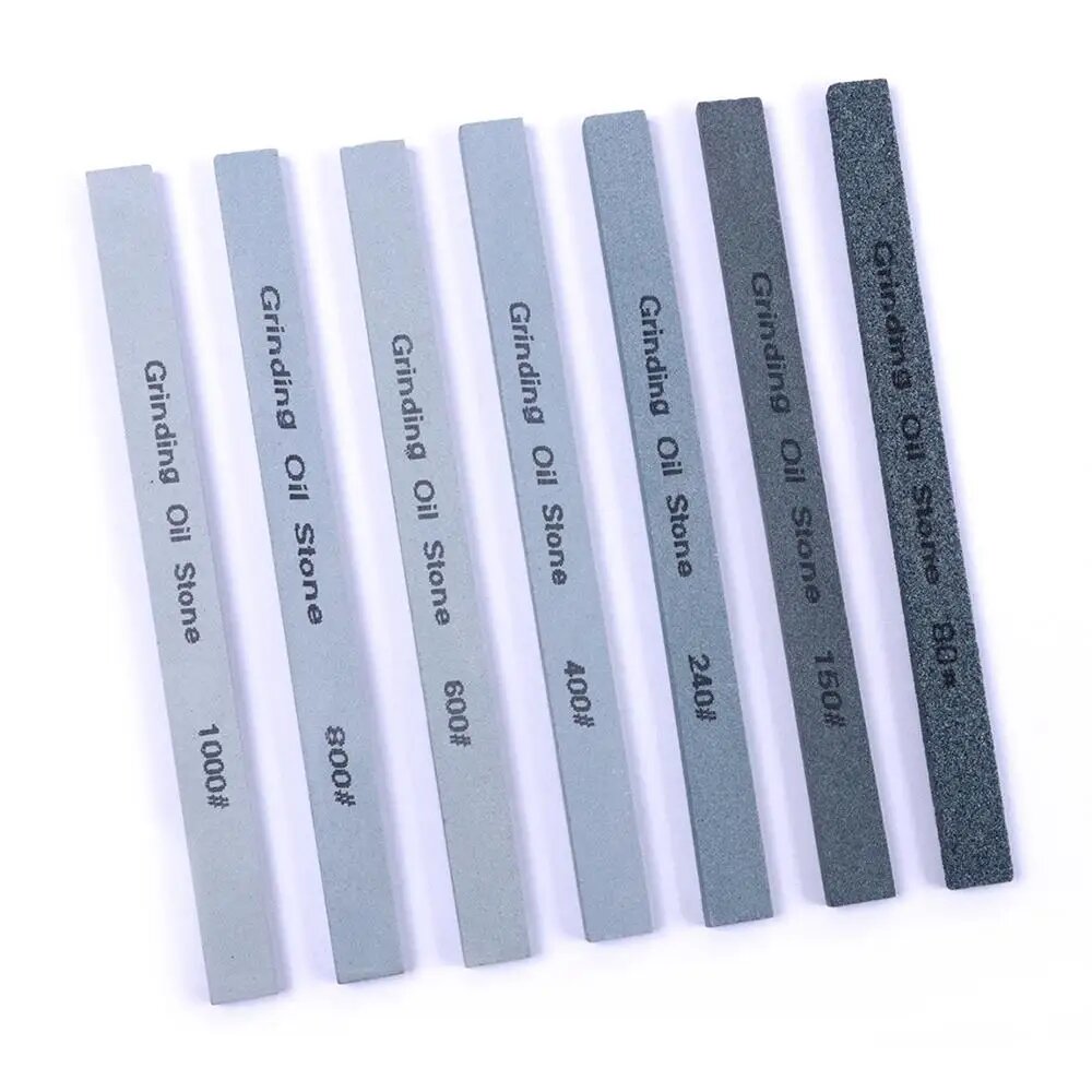 Набор точильных камней Green Silicone Carbide 80# до 1000#, 7 шт.
