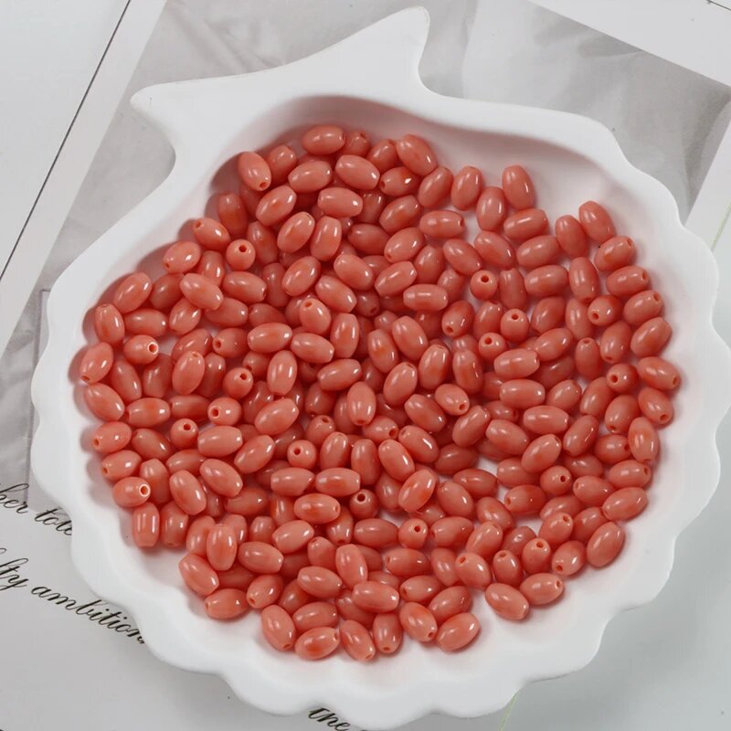 Овальные бусины 50шт, цвет 18 Orange-red