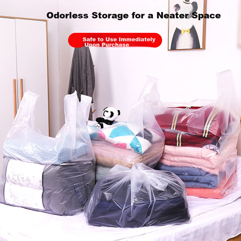 Nestle Excellent Quality Transparent Thick Plastic Bag for Moving, Clothes and Quilt Storage, Hand-carry Bag, Vest Bag, Packing Bag