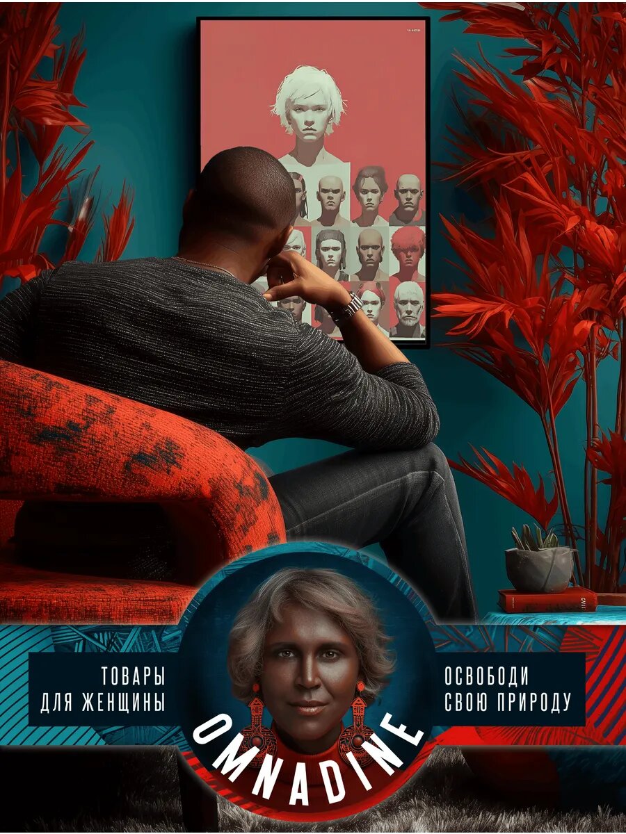 Retro Poster of Diverse Faces with Bold Tones for Home