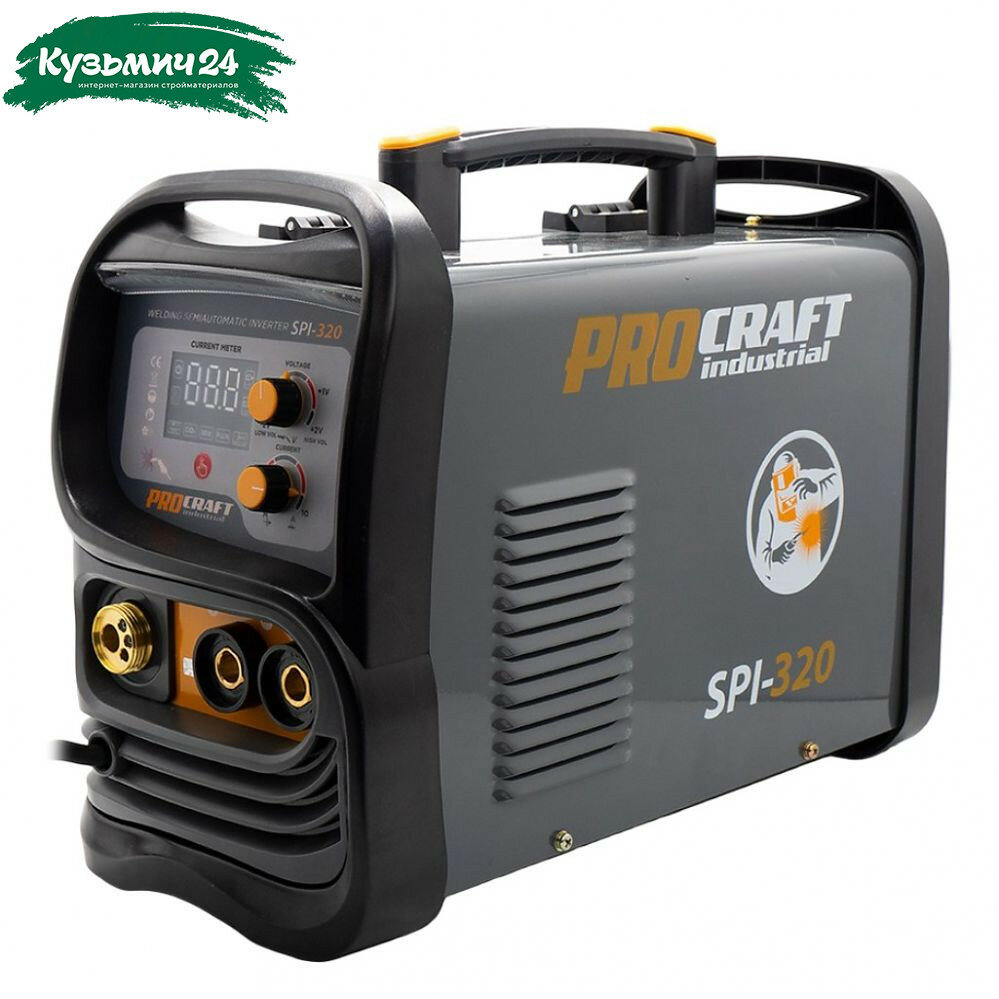 Аппарат сварочный Procraft Industrial SPI-320 инвертор, полуавтомат, профессиональный, 5.3 кВт