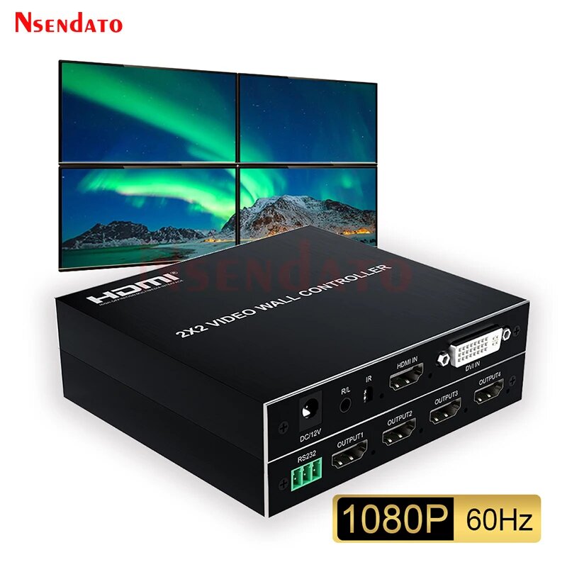 Контроллер видеостены Nsendato 2x2 HDMI DVI EU Plug