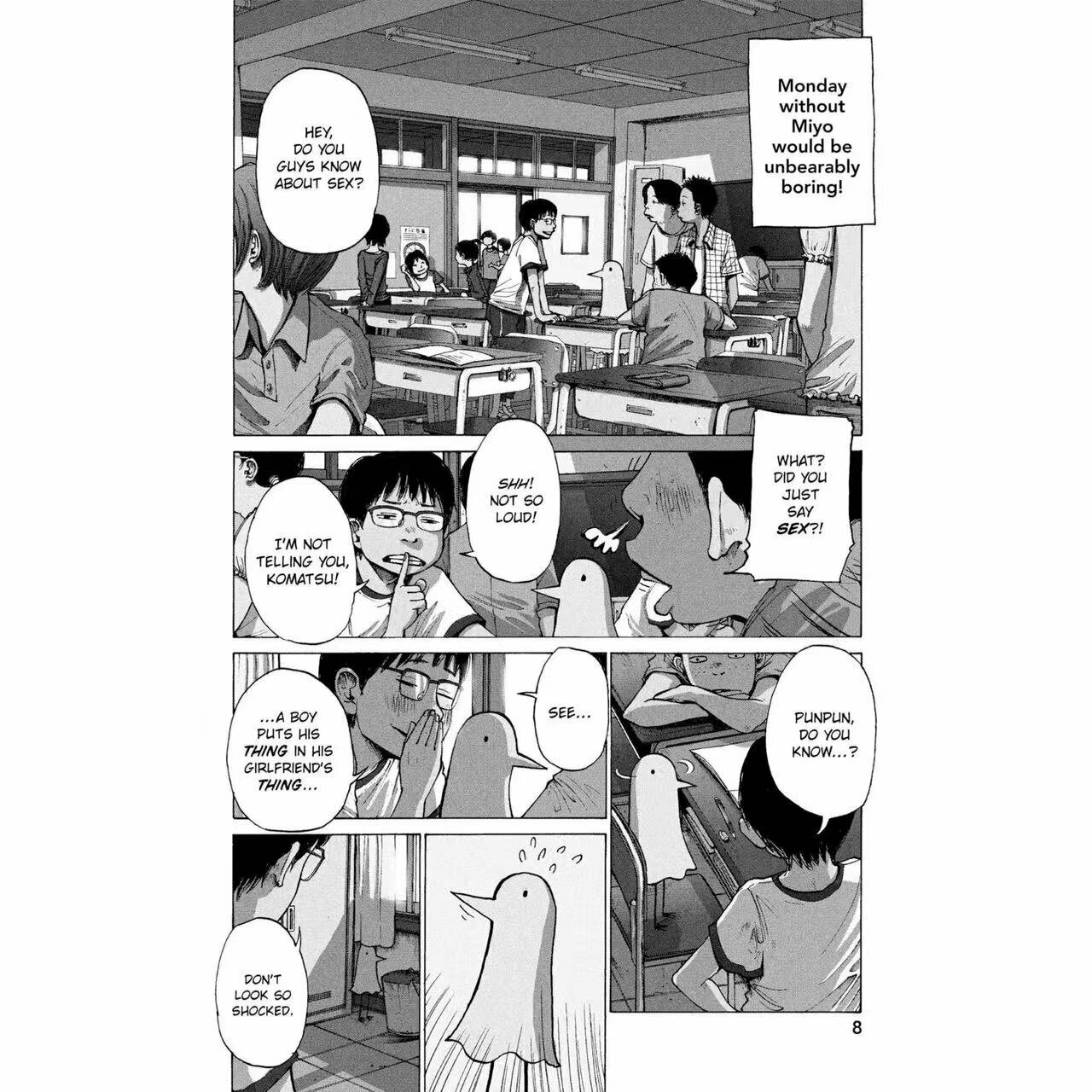 Манга «Спокойной ночи, Пунпун» Goodnight Punpun, том 1, английская версия, издательство Инио Асано, тайваньское издание — фото 1