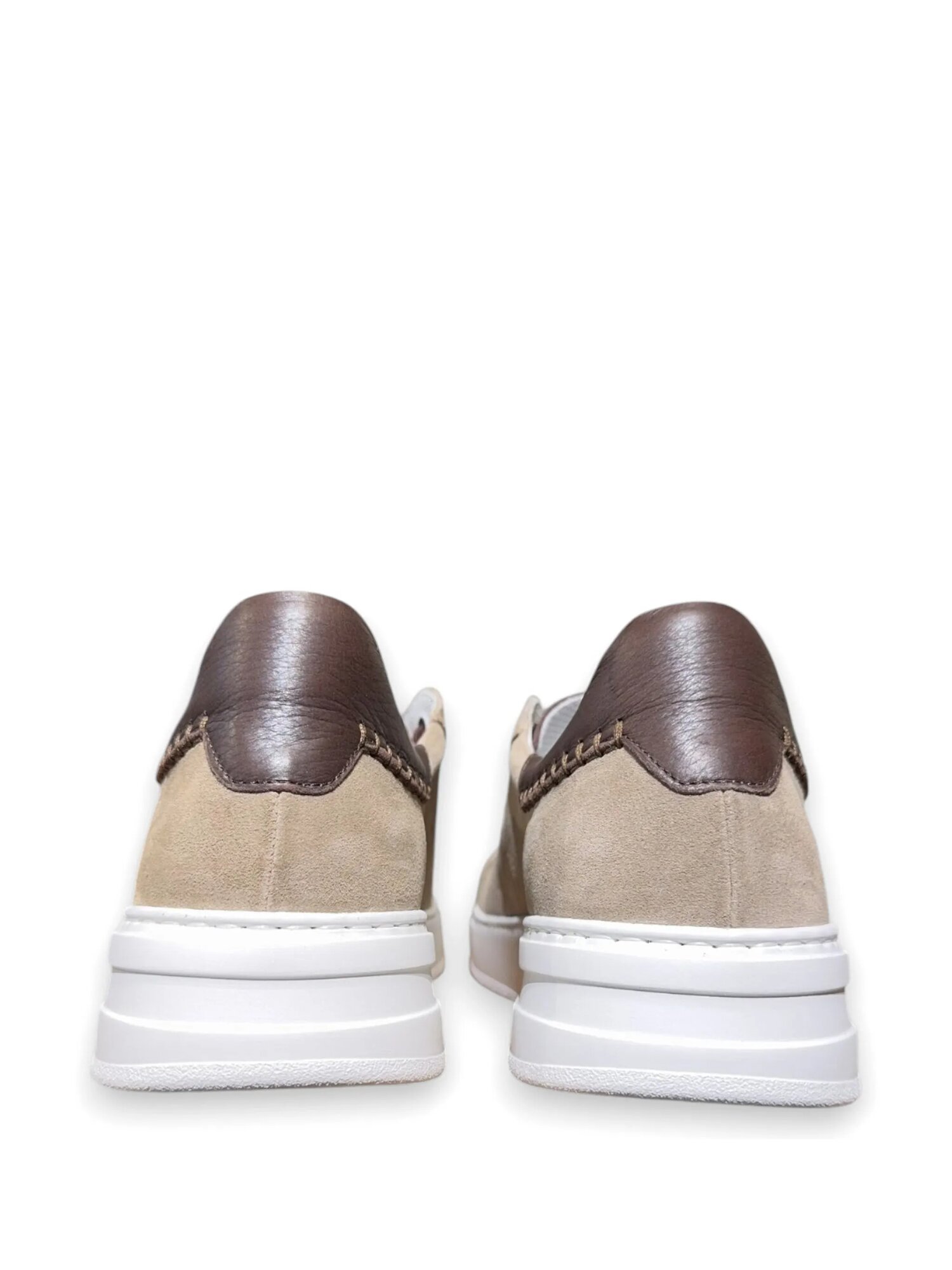 Кроссовки CALCE Panelled suede sneakers, размер 41, коричневый/серый/оранжевый — фото 1