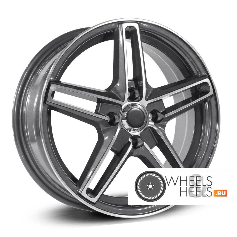 Диск автомобильный литой Megami MGM-17FF 18x7.5 5x108 et52 dia60.1 Антрацитовый с полированной лицевой поверхностью