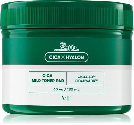Эссенция для ухода за кожей VT Cosmetics Cica Mild Toner Pad, 60 шт